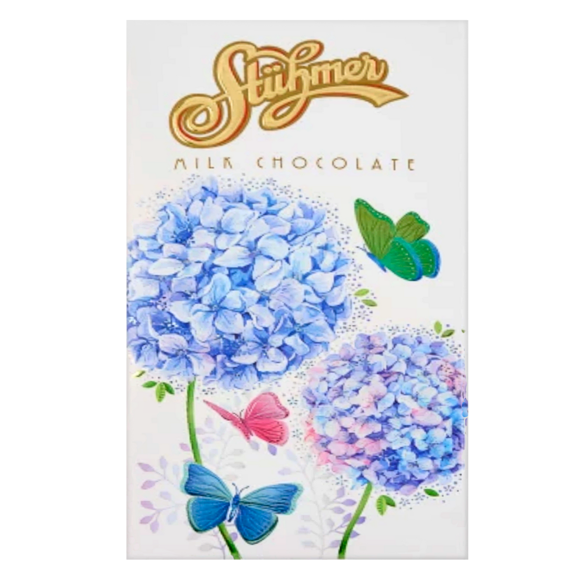 STUHMER Milk Chocolate Bar, Blue Flower 90g – Hungarian Fine Foods